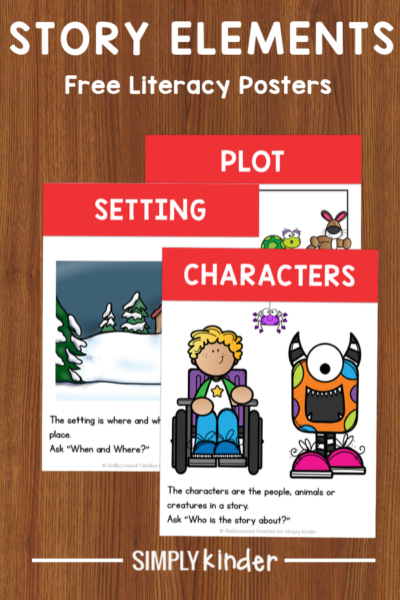 Teaching Story Elements: Free Literacy Posters - Simply Kinder
