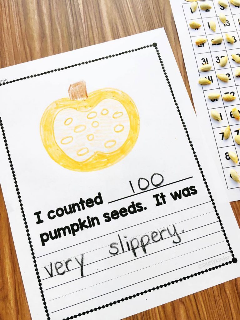 Counting Pumpkin Seeds - Simply Kinder