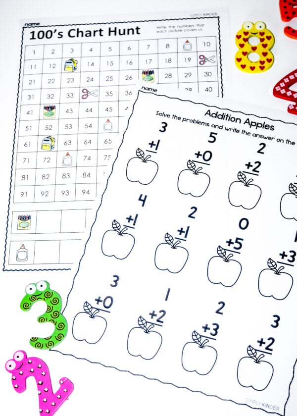 Free Kindergarten Activities and Worksheets - Simply Kinder
