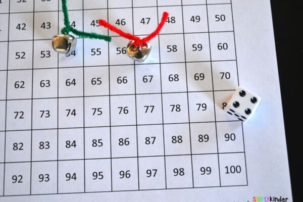 Jingle All the Way to Hundreds Chart Game - Simply Kinder