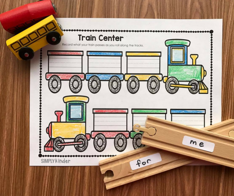 Sight Word Train Center - Simply Kinder
