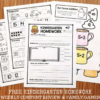 Free Kindergarten Homework - Simply Kinder