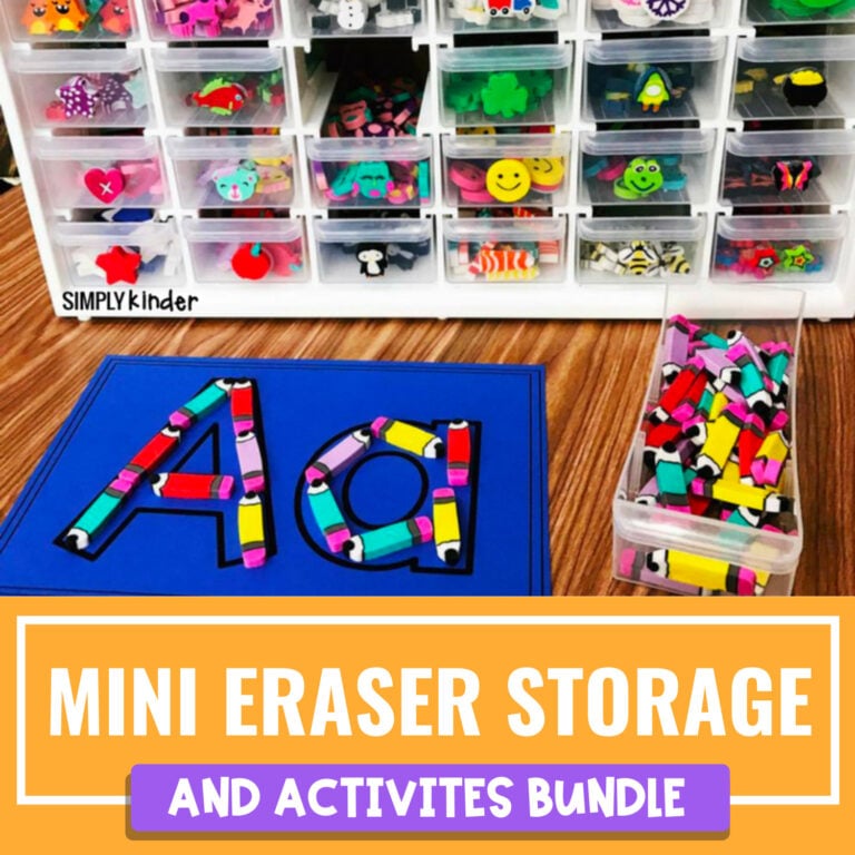 Mini Eraser Storage & Activities - Simply Kinder
