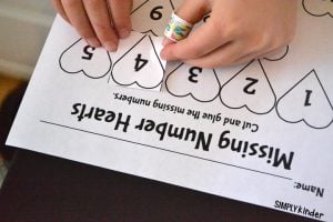 Valentine's Day Math: Missing Number Hearts - Simply Kinder