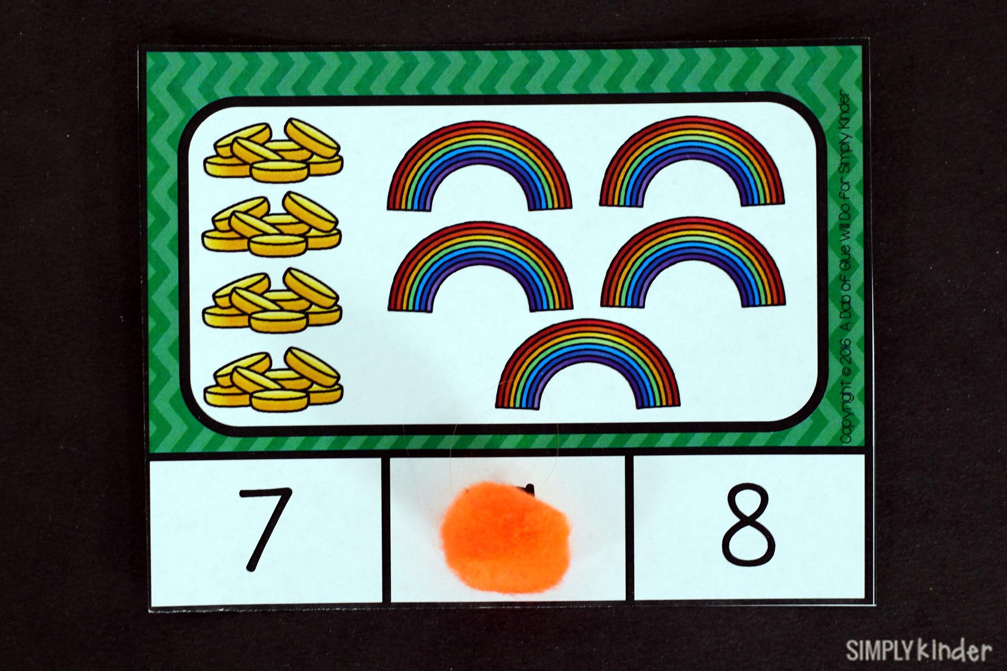 St. Patrick's Day Count and Clip Cards - Simply Kinder