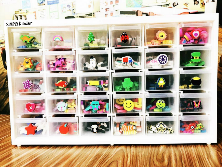 Mini Eraser Storage & Activities - Simply Kinder