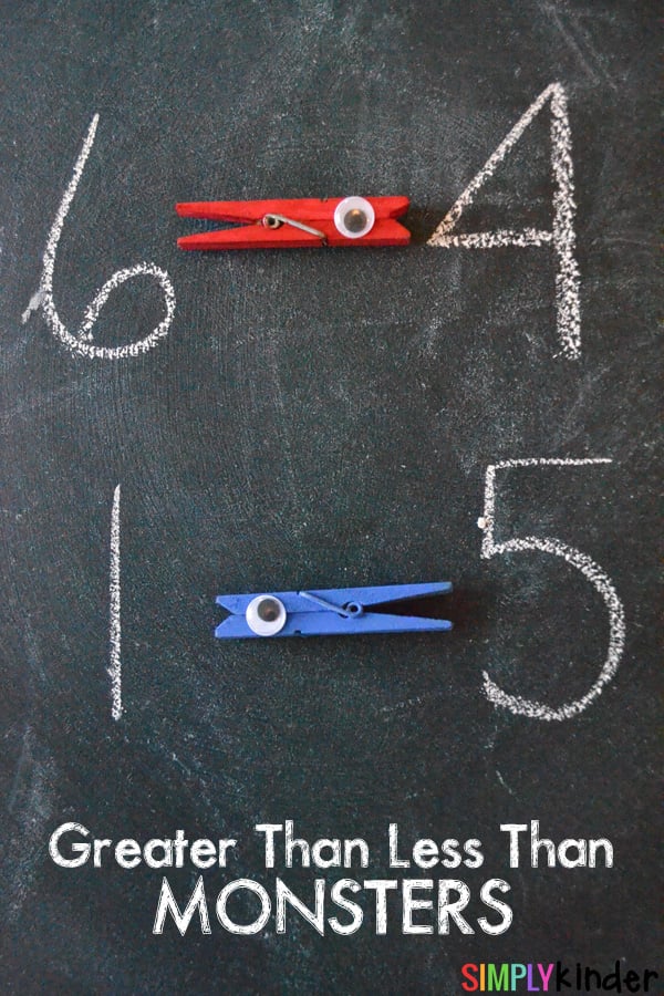 Greater Than or Less Than Monsters - Simply Kinder