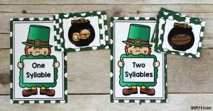 Pot of Gold Syllable Sort Activity - Simply Kinder