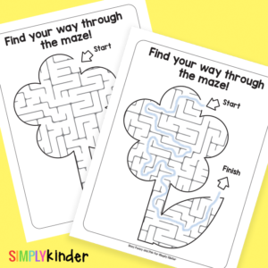 Printable Flower Mazes - Simply Kinder