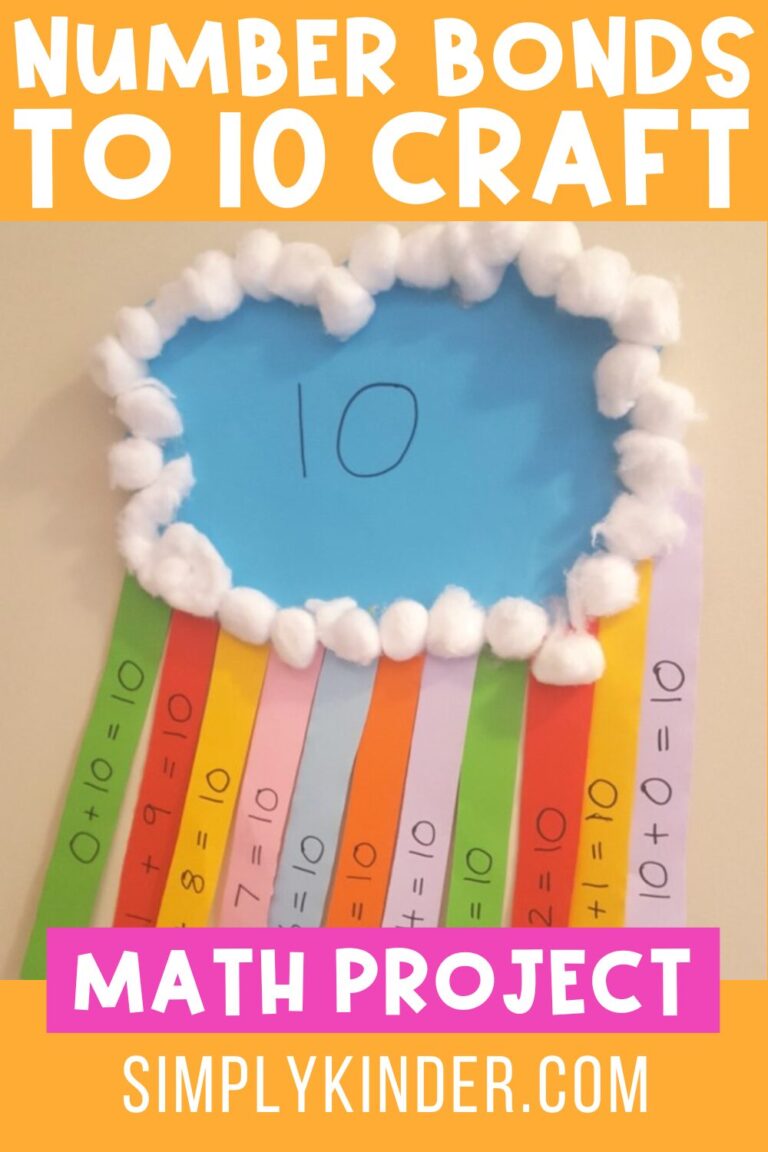 Number Bonds to Ten Rainbow Craft - Simply Kinder