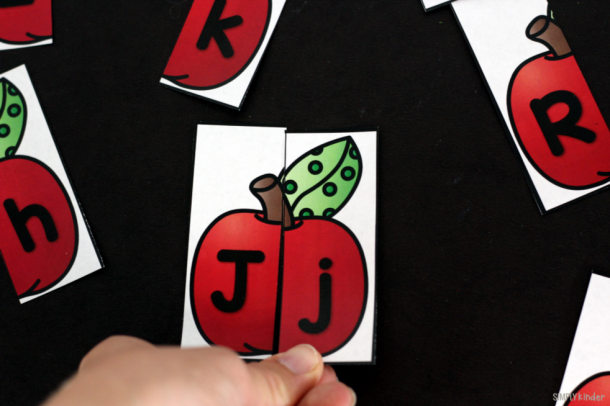 Apple Alphabet Match Center - Simply Kinder
