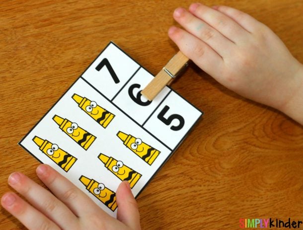 Back-To-School Counting Clip Cards - Simply Kinder
