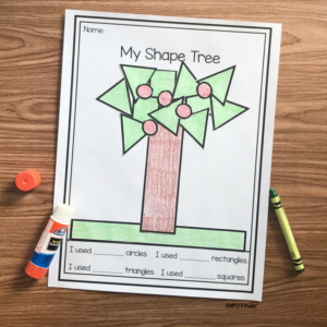 Free Printable 2D Shape Tree - Simply Kinder