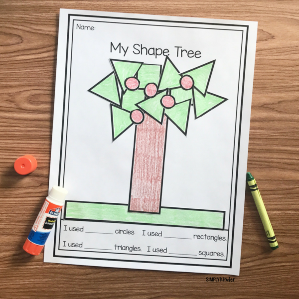 Free Printable 2D Shape Tree - Simply Kinder