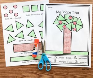 Free Printable 2D Shape Tree - Simply Kinder