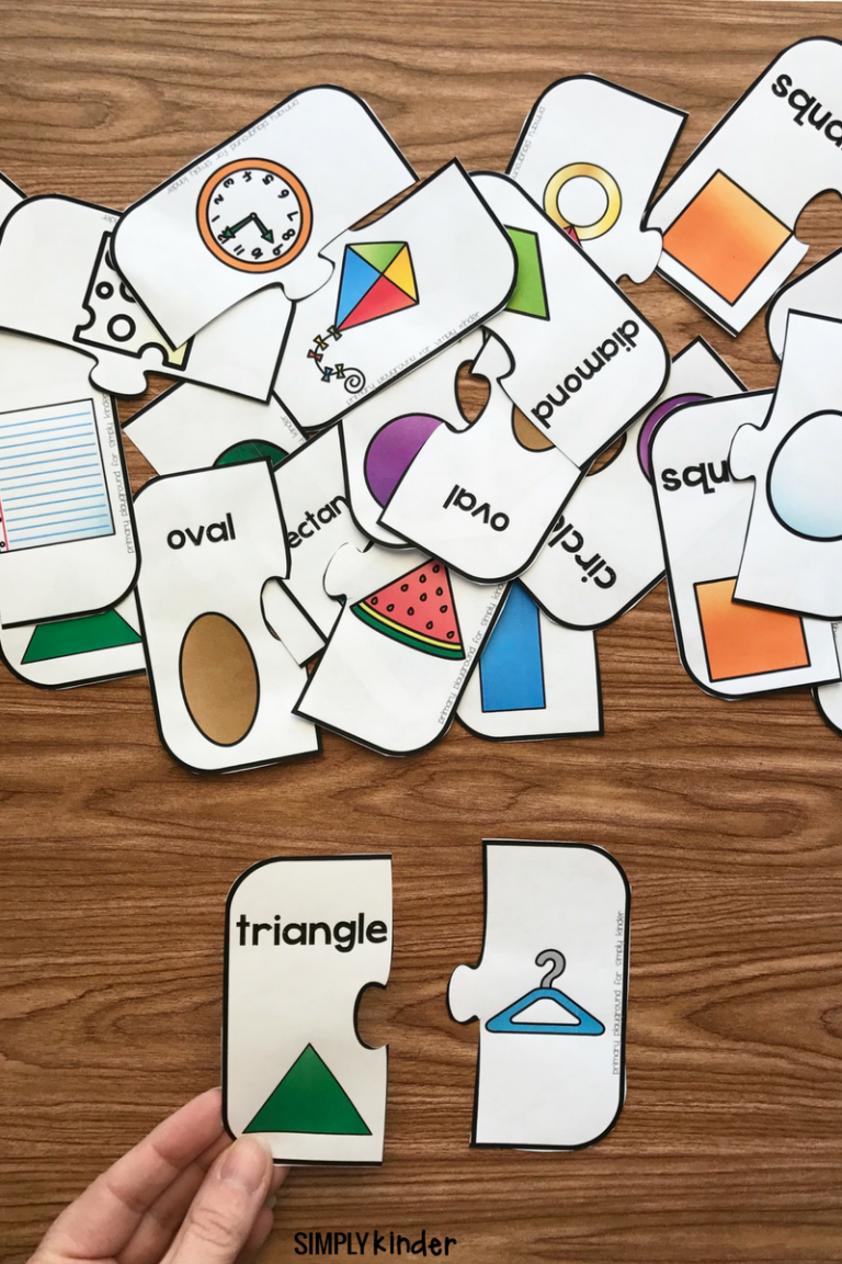 Free Printable 2D Shape Puzzles - Simply Kinder
