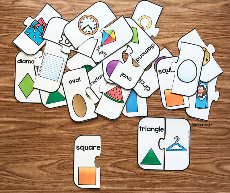 Free Printable 2D Shape Puzzles - Simply Kinder
