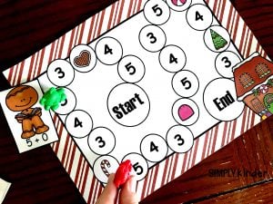 Here's a Free Adding Within Five Christmas Game