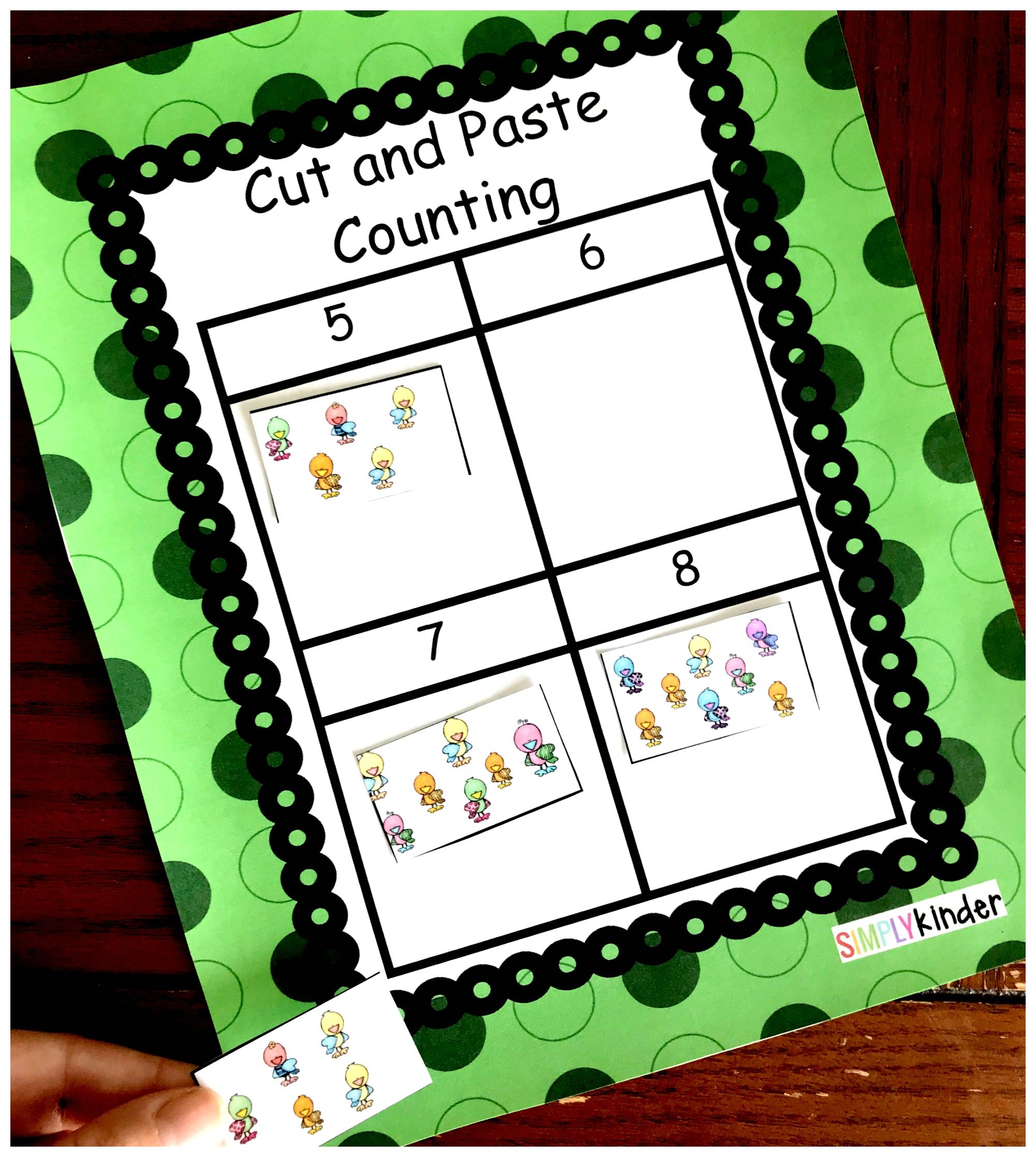 FREE Cut and Paste Counting and Number Recognition Activity