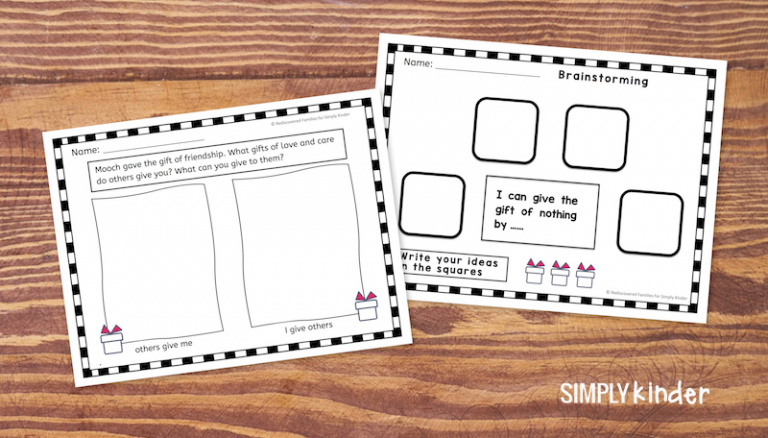 The Gift of Nothing: Simple Writing and Drawing Activities - Simply Kinder