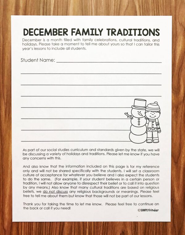Free December Family Flyers - Simply Kinder