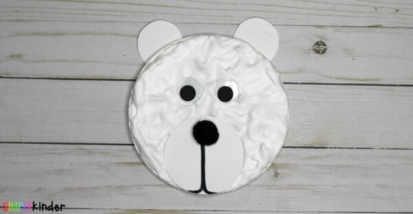 Puffy Paint Polar Bear Craft for Winter or Arctic Unit Study