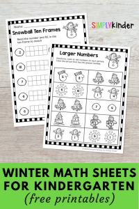 3 FREE Snowman Math Sheets - Simply Kinder
