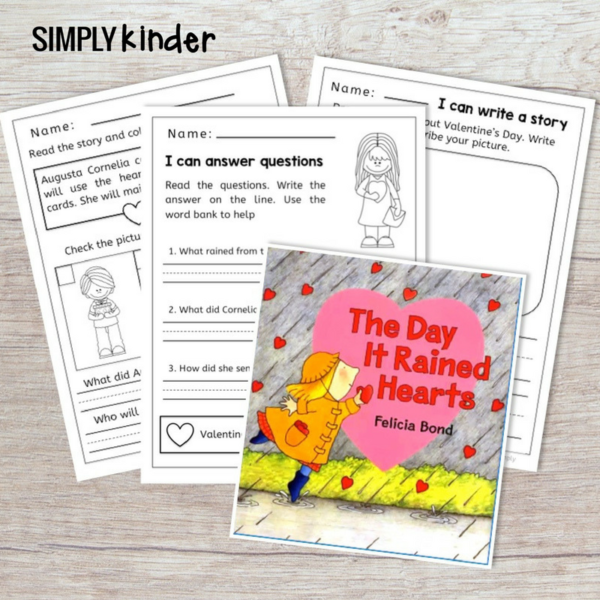 The Day It Rained Hearts: Writing and Reading Activities - Simply Kinder