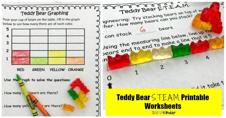 Teddy Bear Picnic STEAM Worksheets - Simply Kinder