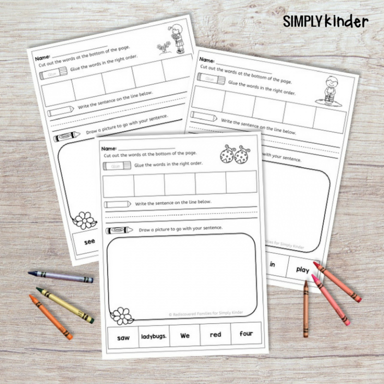 Free Spring Sight Word Practice Sheets for Kindergarten - Simply Kinder