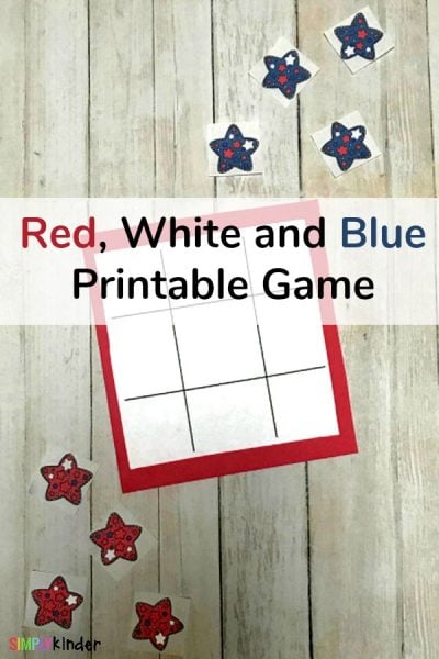 Red, White, and Blue Printable Game for Kids - Simply Kinder