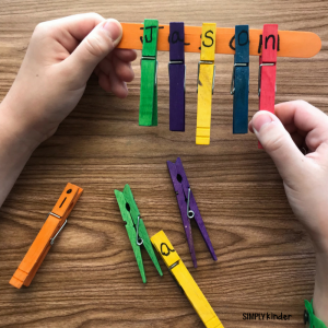 Clothespin Name Practice - Simply Kinder