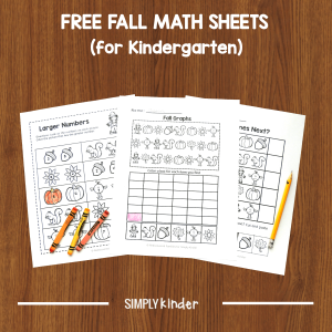 Free Fall Math Worksheets To Use With Kinders - Simply Kinder