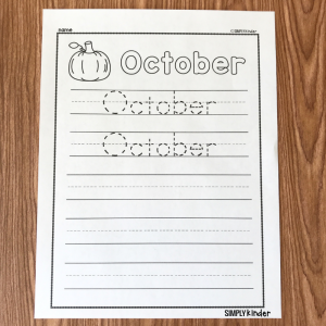 Free October Printable - Simply Kinder