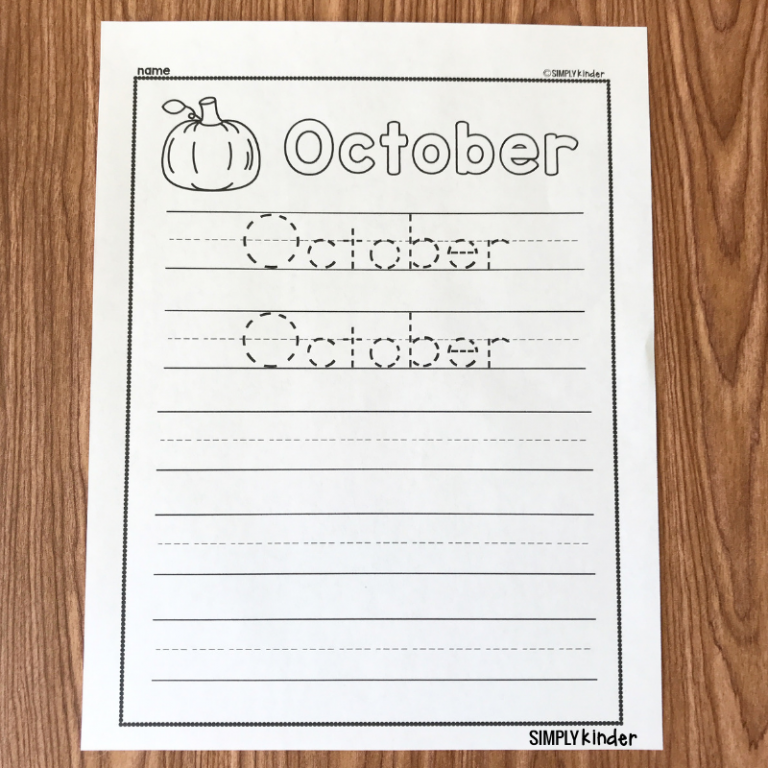 Free October Printable - Simply Kinder