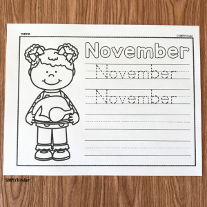 Free November Printable - Simply Kinder