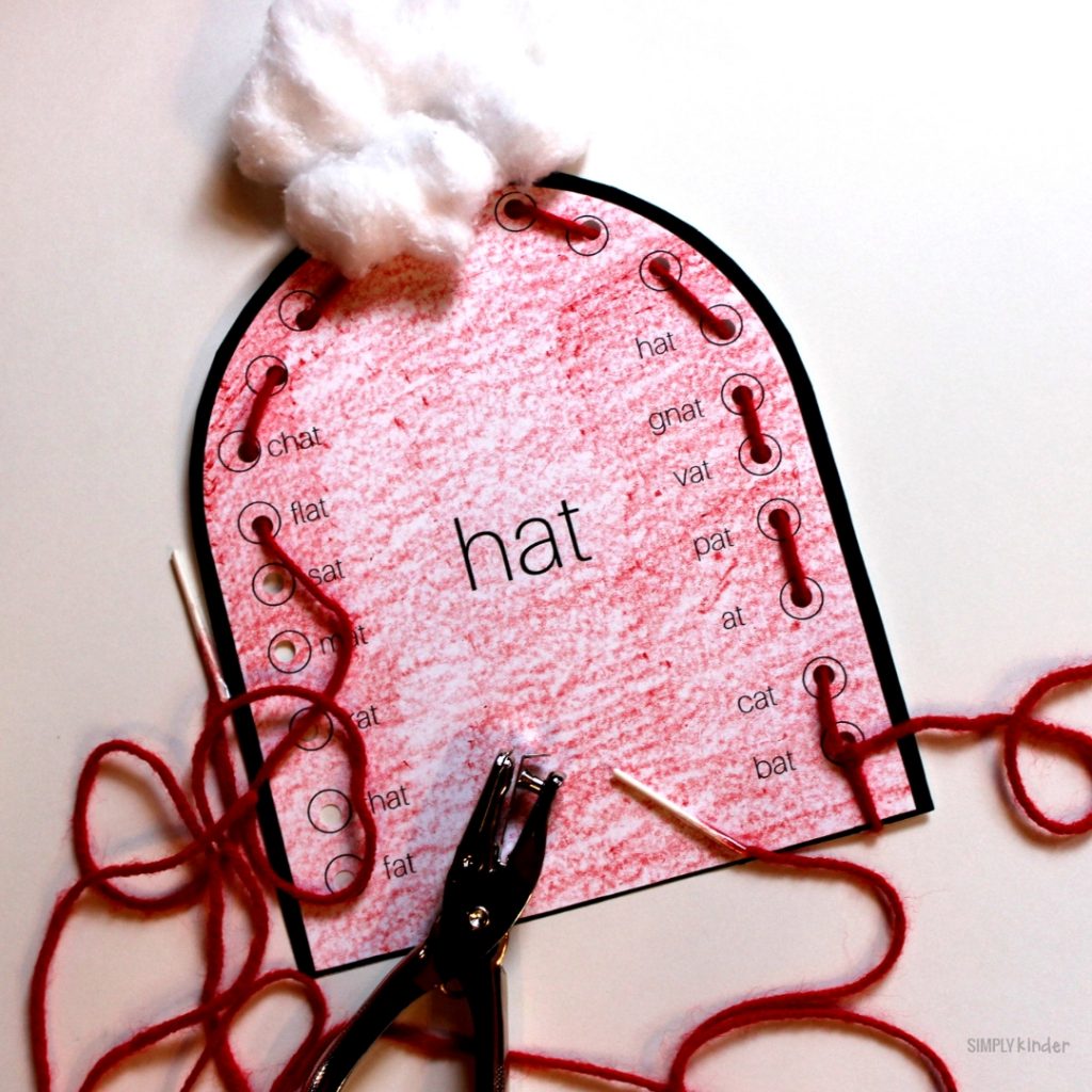 Red Hat -at Word Family Craft - Simply Kinder