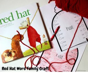 Red Hat -at Word Family Craft - Simply Kinder