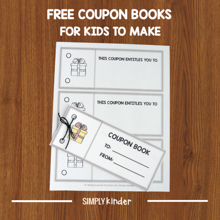 Free Printable Coupon Books For Kids To Make As Gifts - Simply Kinder