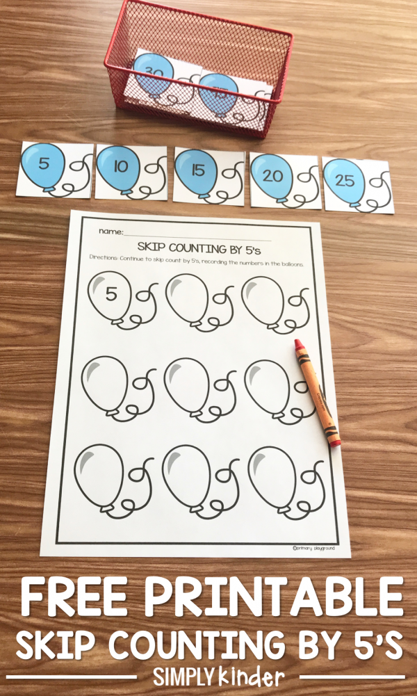 Skip Counting By 5's - Free Printable - Simply Kinder