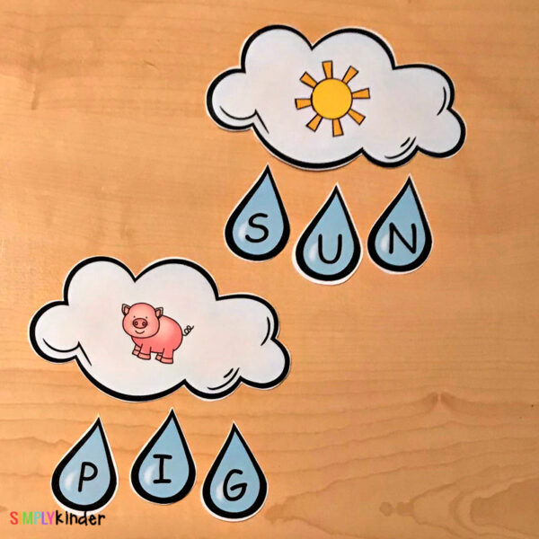 Free Printable Short Vowel Word Match - Simply Kinder
