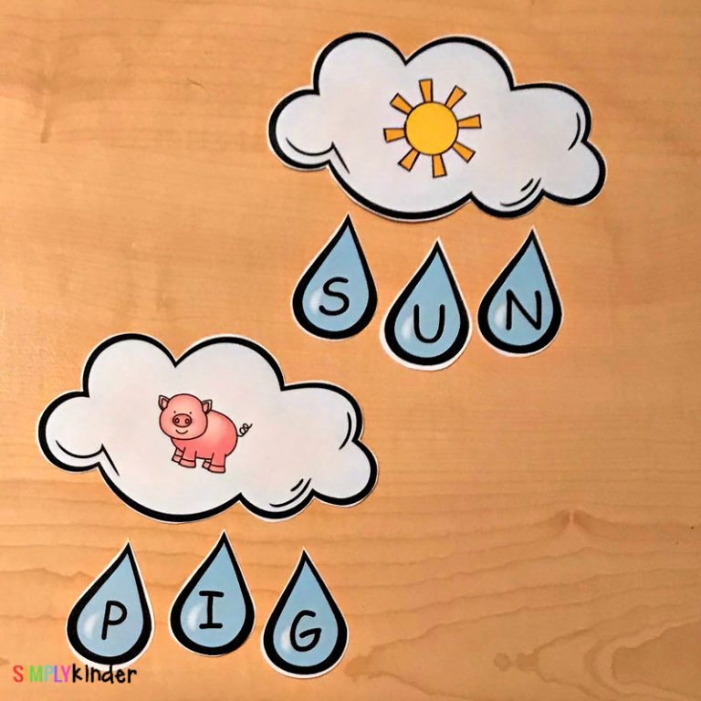 Free Printable Short Vowel Word Match - Simply Kinder