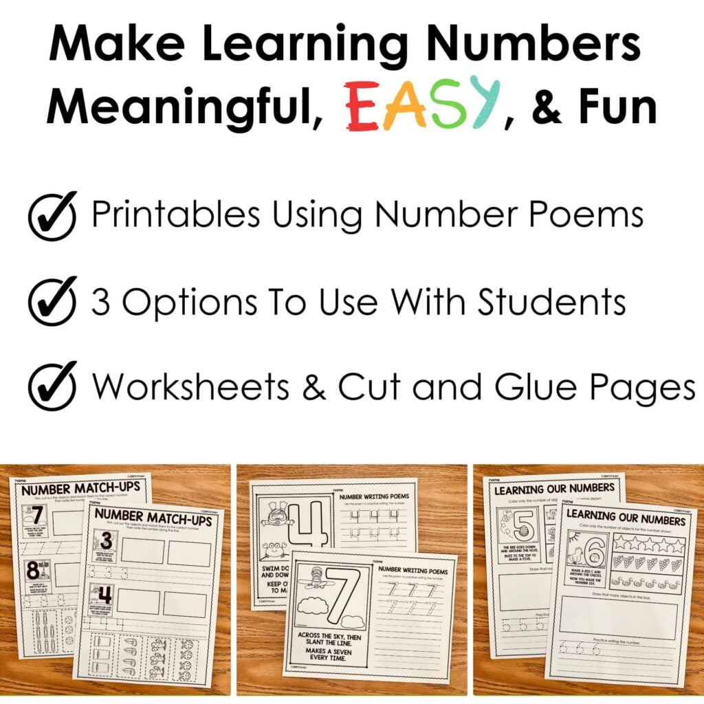 Number Tracing, Number Formation Poems, Number Writing Practice ...