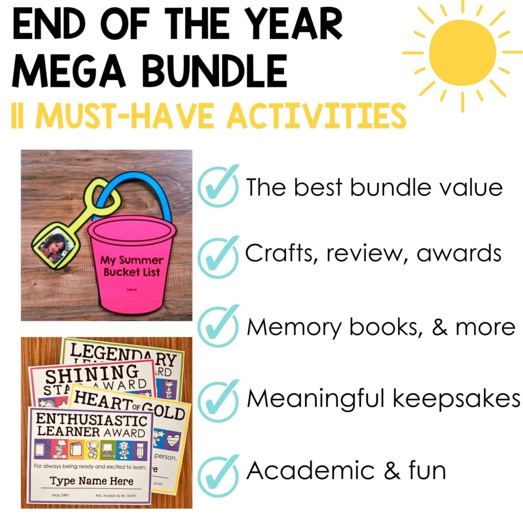 End of Year Activities Bundle, ELA Activities, Math Activities, Crafts ...