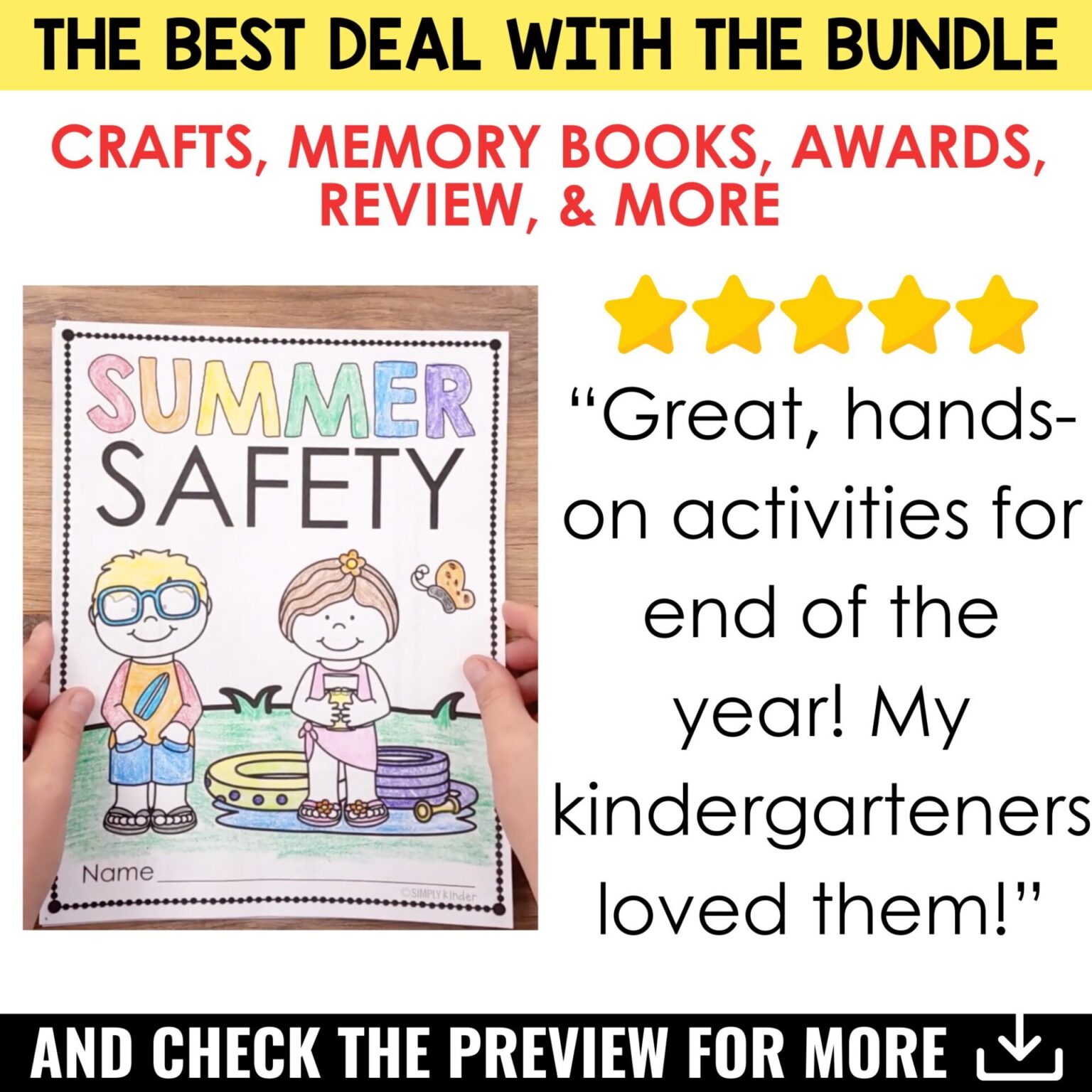 End of Year Activities Bundle, ELA Activities, Math Activities, Crafts ...