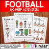 Football Activities for Kindergarten - No Prep - Simply Kinder