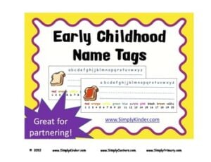 Name Tags or Name Plates - Early Childhood - Simply Kinder