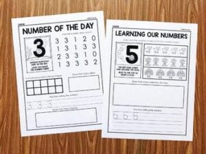 Number Poems Additional Practice Pages - Simply Kinder