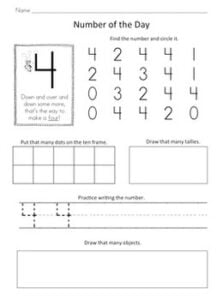 Number Poems Additional Practice Pages - Simply Kinder
