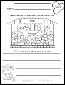 Popcorn Words - Simply Kinder